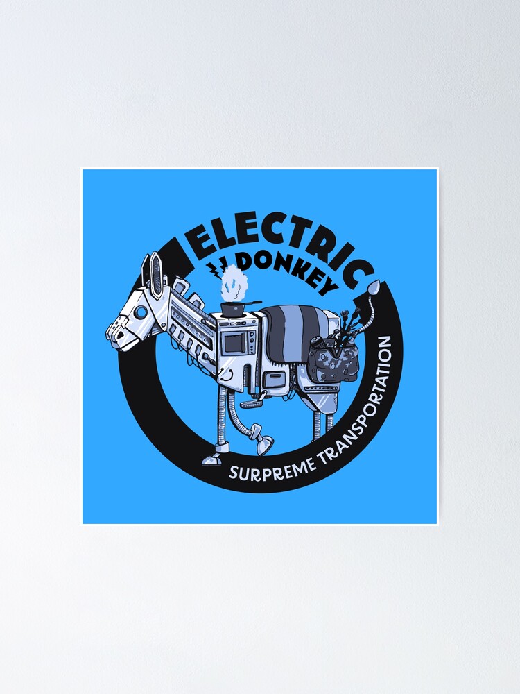 "Electric Donkey" Poster for Sale by MuteEcho | Redbubble