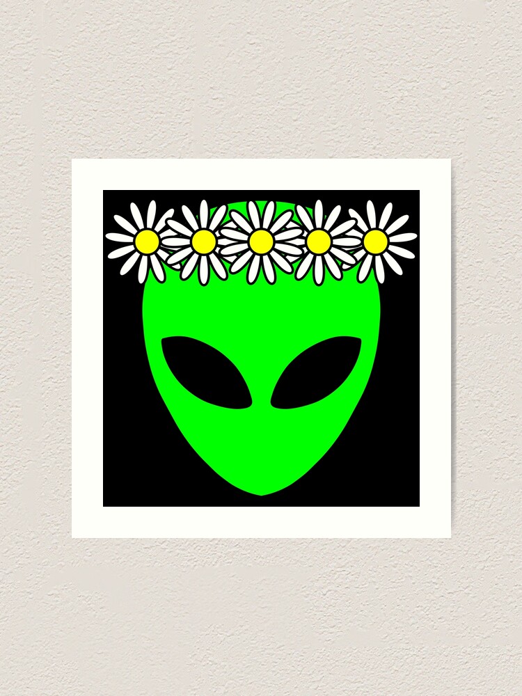 "Alien Flower Crown (No Grid)" Art Print for Sale by TheTrippyCavern ...