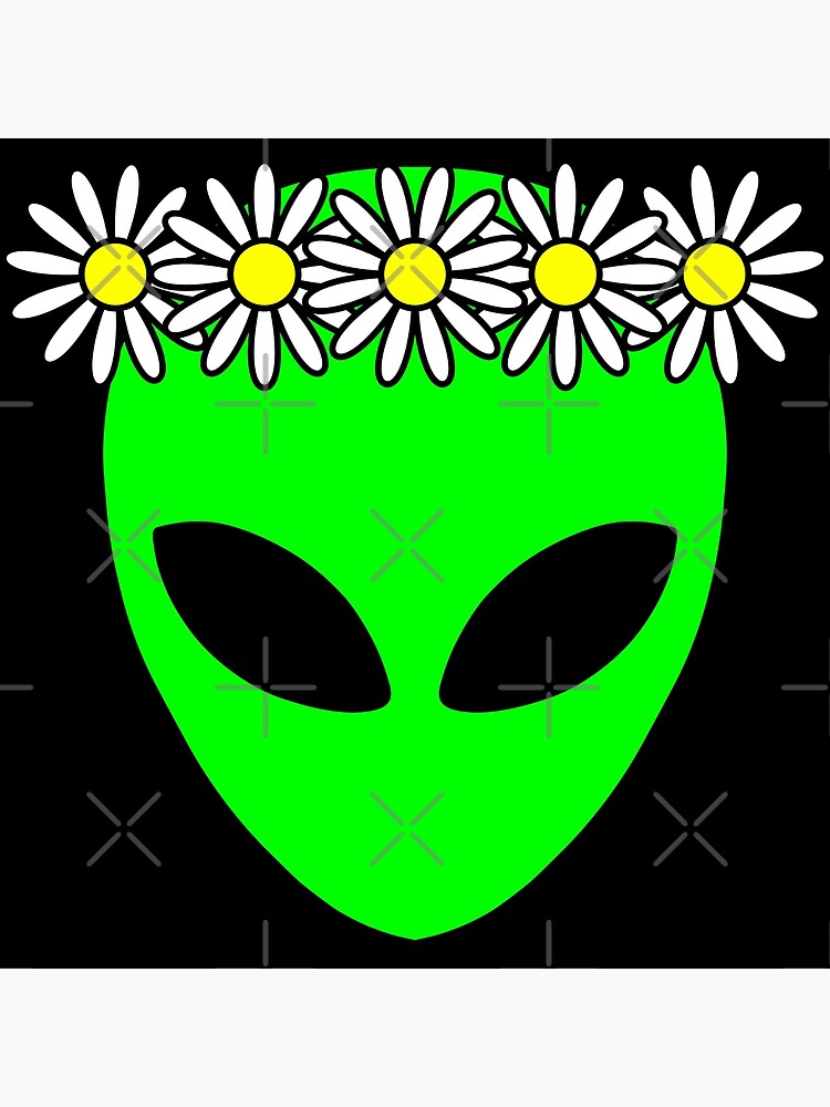 "Alien Flower Crown (No Grid)" Art Print for Sale by TheTrippyCavern ...