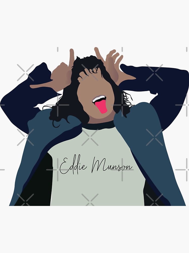 "Eddie Munson - Stranger Things" Sticker for Sale by VidhiVora | Redbubble