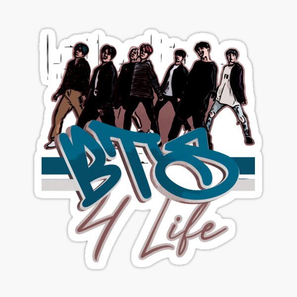 "BTS 4 Life Fan " Sticker for Sale by mwebba2005 | Redbubble