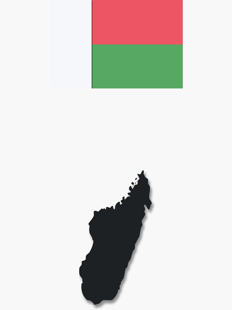 "Madagascar" Sticker by FlatFlags | Redbubble