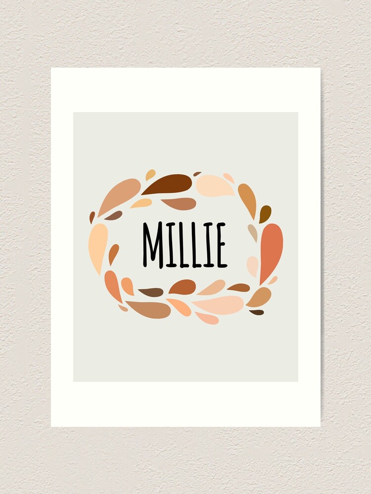 "Millie - Names for Wife Daughter and Girl" Art Print for Sale by ...