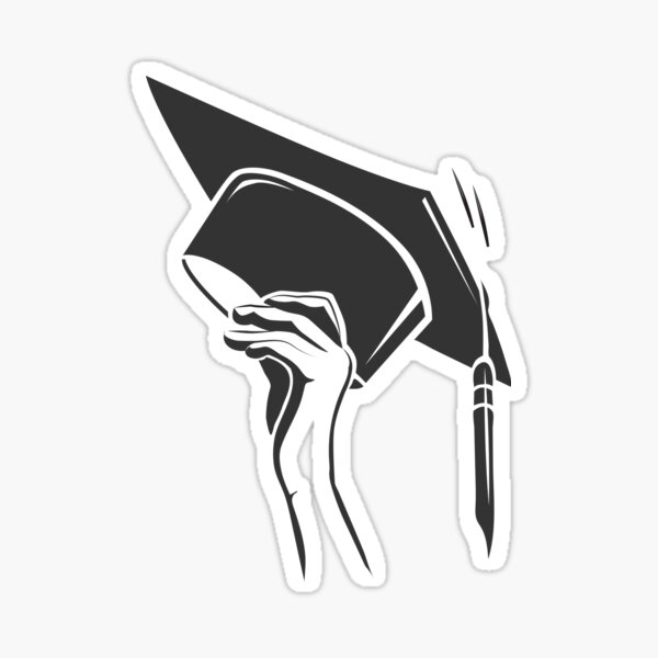 "graduation hat" Sticker for Sale by bilalelamrani | Redbubble