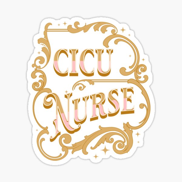 "CICU nurse in classic style" Sticker for Sale by MikeWillens | Redbubble