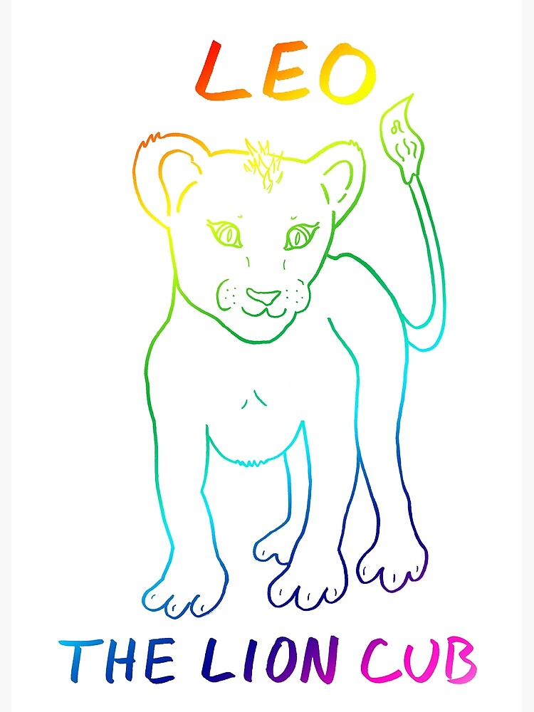 "Leo The Lion Cub Pride" Poster for Sale by AstroMoonMama | Redbubble