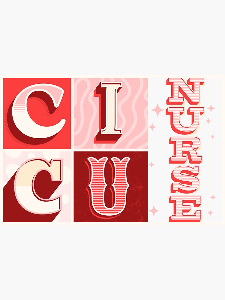 "CICU nurse in beautiful pink tones" Sticker for Sale by MikeWillens ...