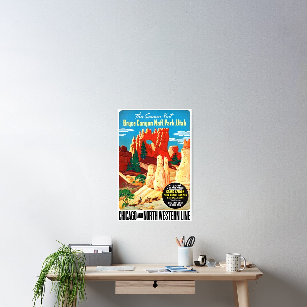"USA Utah Vintage Travel Poster Restored" Poster for Sale by ...