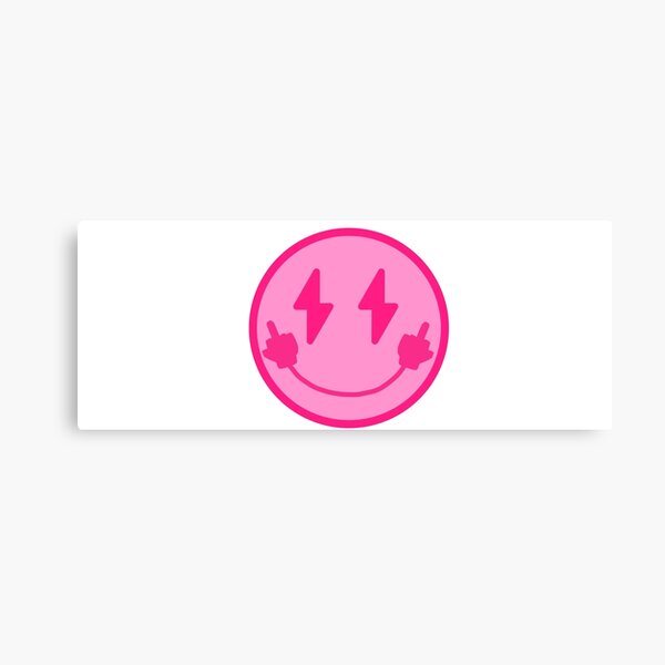 "smiley face middle finger " Canvas Print for Sale by sammyMfisher ...