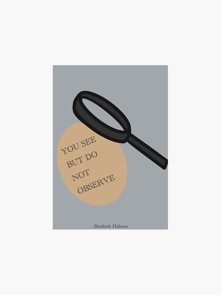 ""You see but do not observe"" Sticker by VintageVocab | Redbubble