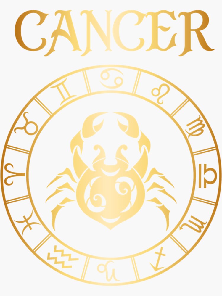 "Zodiac symbols. Cancer. Gold zodiac. Classic " Sticker for Sale by ...