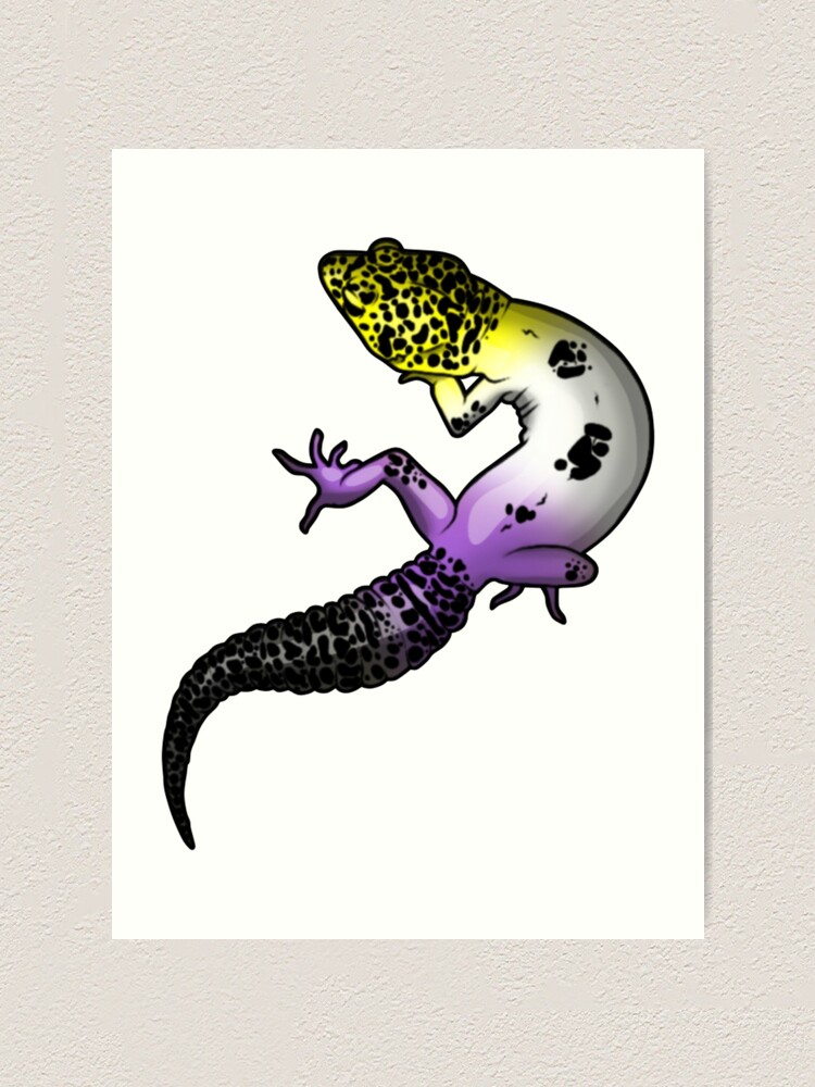 "Leopard Gecko Non-Binary Pride Flag Design" Art Print for Sale by ...