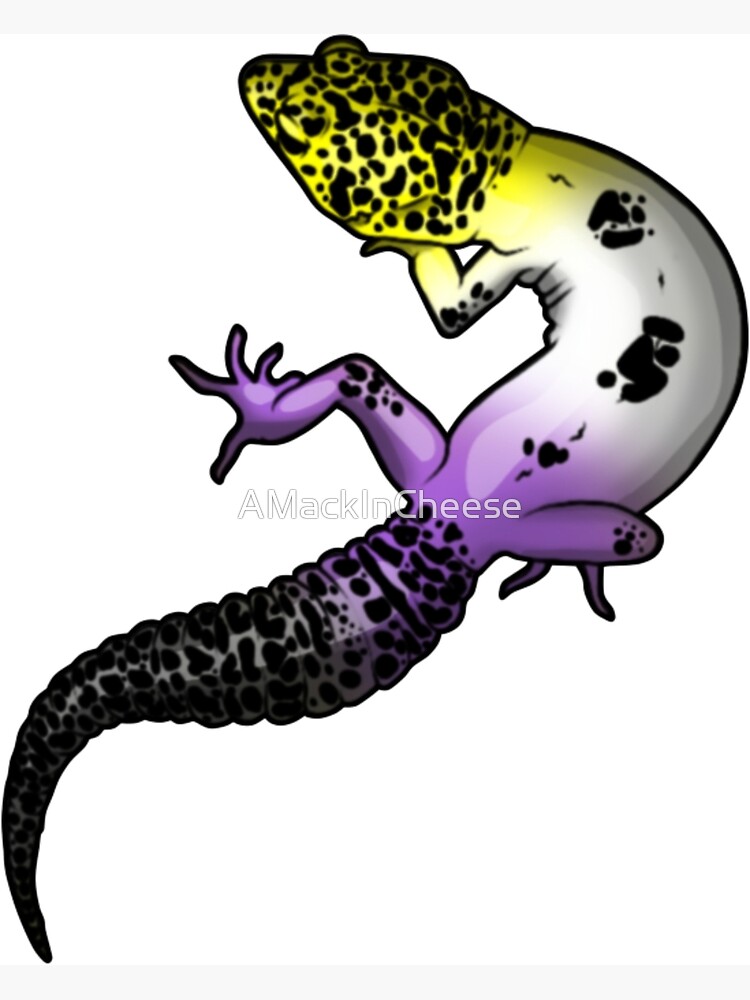 "Leopard Gecko Non-Binary Pride Flag Design" Art Print for Sale by ...