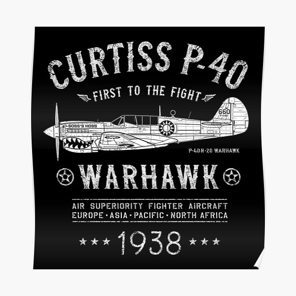 "P-40 Warhawk" Poster for Sale by 909Apparel | Redbubble