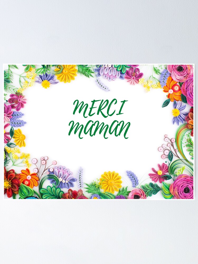 "Merci maman" Poster for Sale by Voici | Redbubble