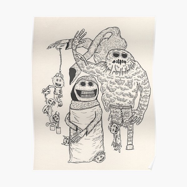 "Monster Merchant" Poster for Sale by Ink-Born-Beasts | Redbubble
