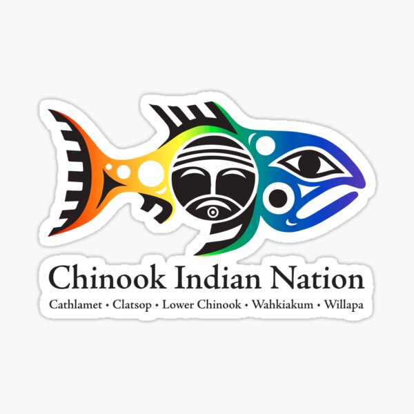 "Chinook Nation logo, pride" Sticker for Sale by Chinook Nation | Redbubble