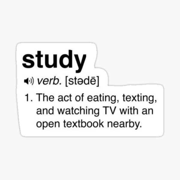 "Study" Sticker by eva-aestheticcc | Redbubble