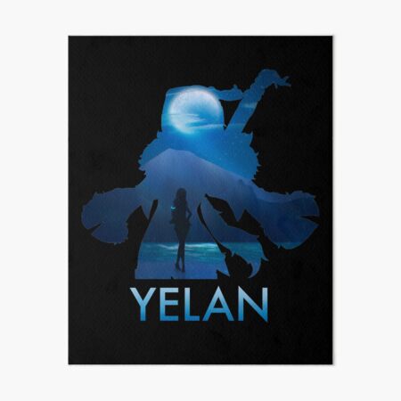 "Genshin Impact Yelan Silhouette Design" Art Board Print by ...