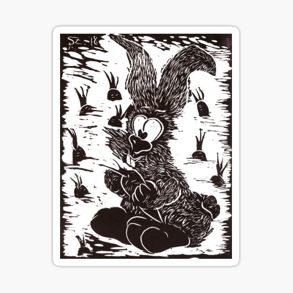 "Rabbit" Sticker for Sale by sziebenrita | Redbubble