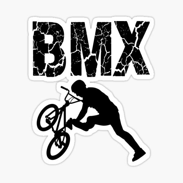 "bmx race bike cyclist rider trick freestyle design" Sticker for Sale ...