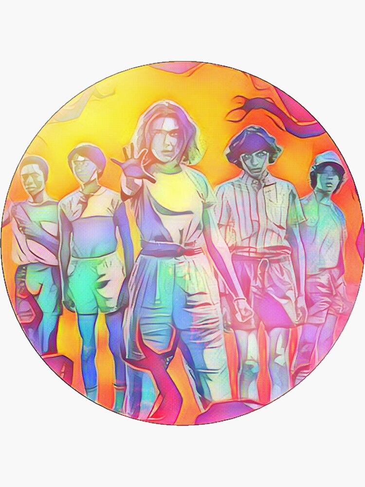 "Stranger Things" Sticker by eva-aestheticcc | Redbubble