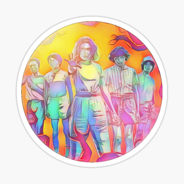 "Stranger Things" Sticker by eva-aestheticcc | Redbubble
