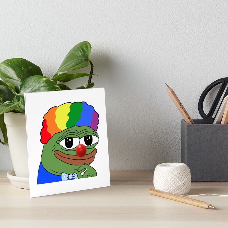 "clown frog meme" Art Board Print for Sale by Donya-Adel | Redbubble