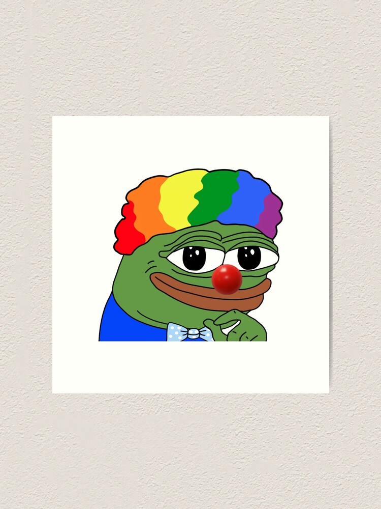 "clown frog meme" Art Print for Sale by Donya-Adel | Redbubble