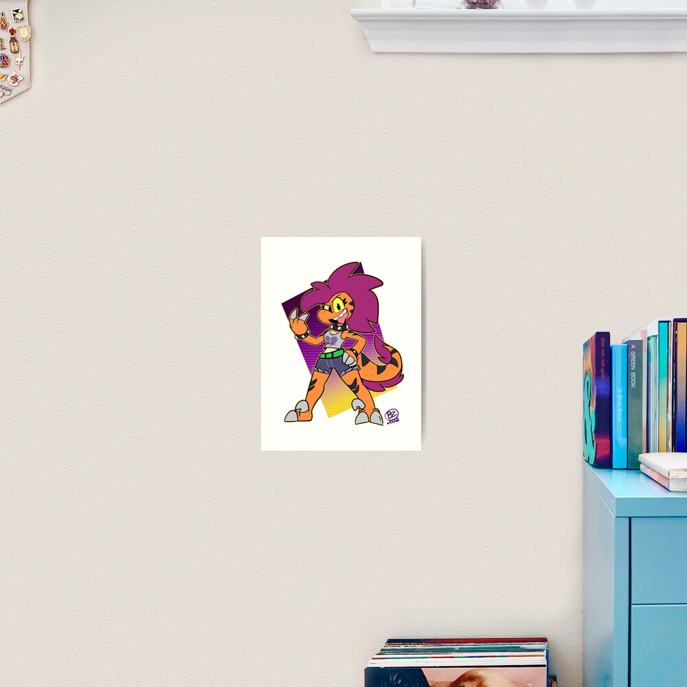 "Roxie Raptor: Rock On Print" Art Print for Sale by ZalarStudios ...