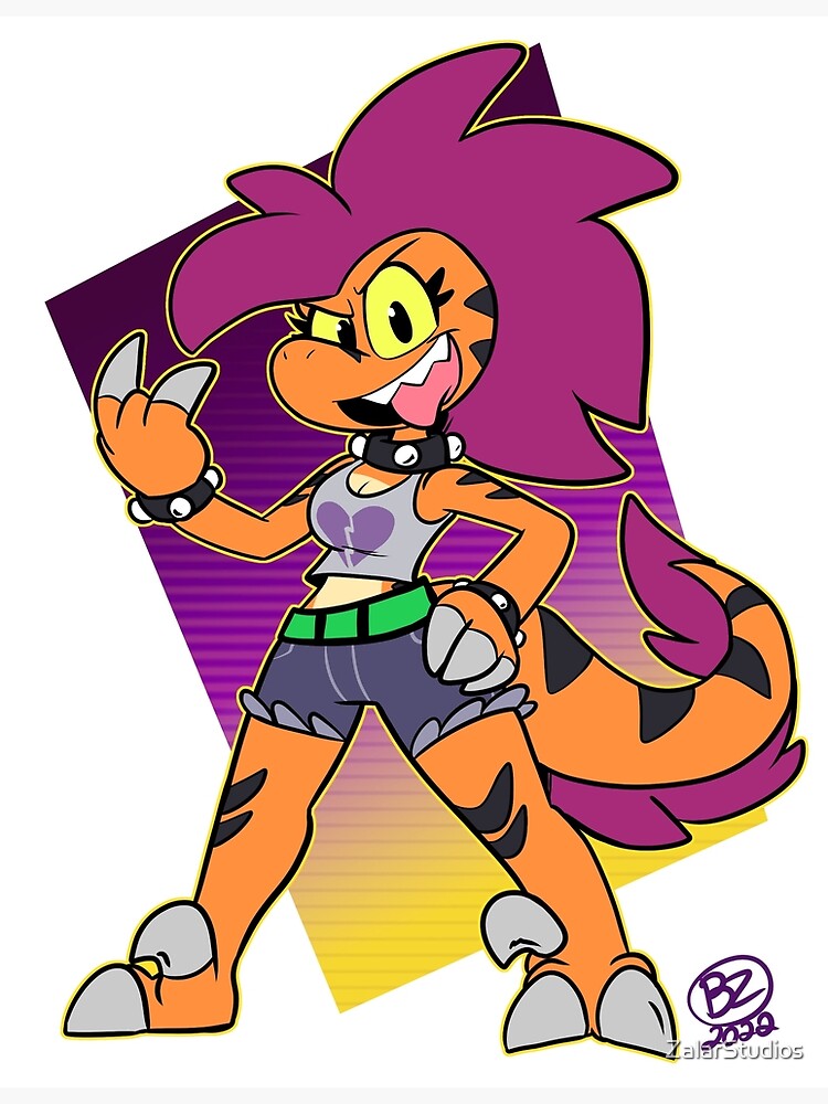 "Roxie Raptor: Rock On Print" Art Print for Sale by ZalarStudios ...