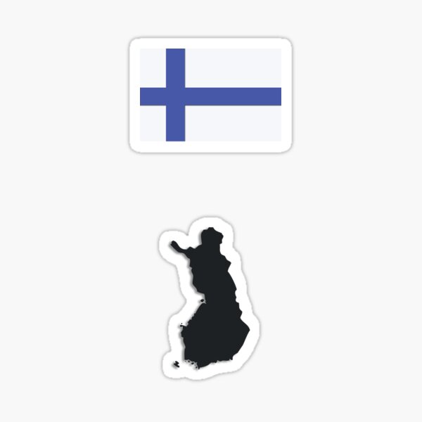 "Finland" Sticker by FlatFlags | Redbubble