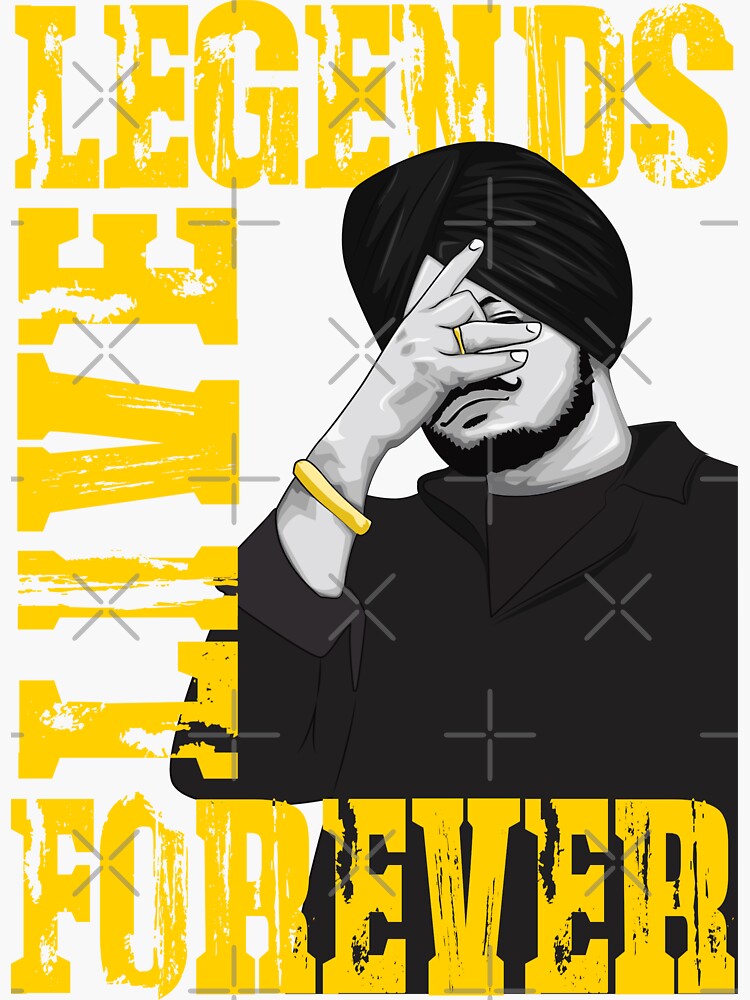 "sidhu moose wala sticker" Sticker by vpaints | Redbubble