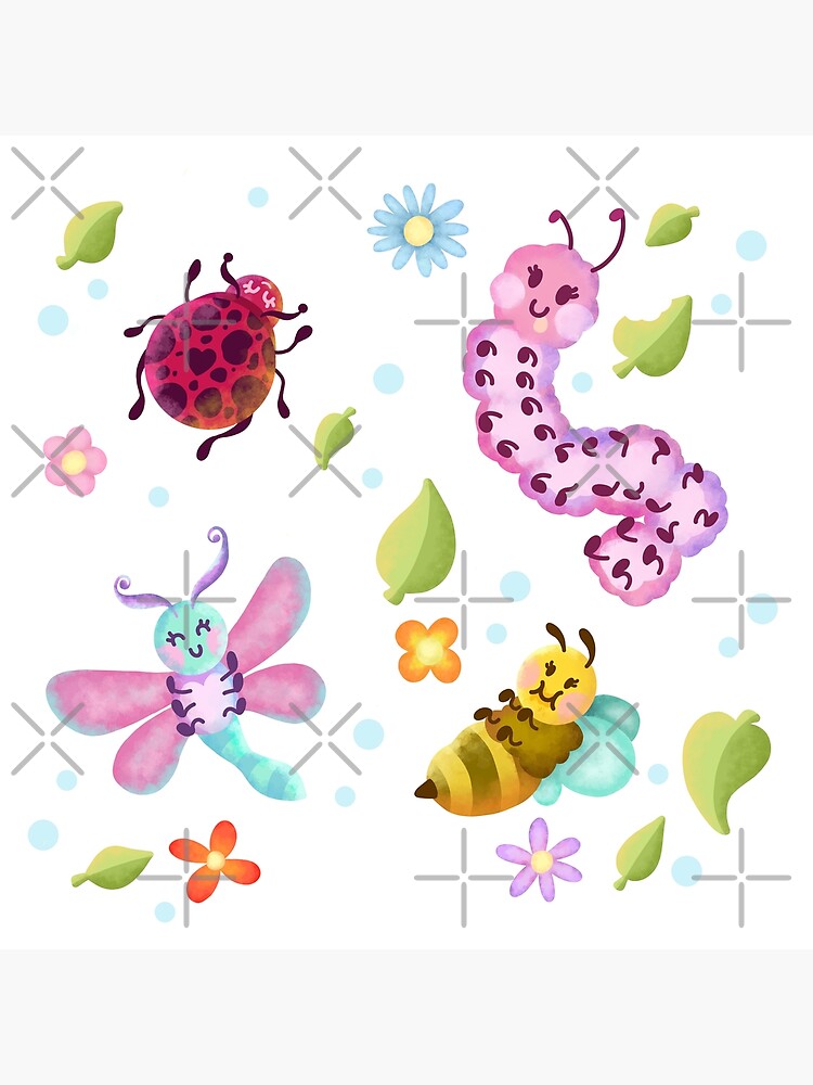 Póster «Insectos lindos, pequeños insectos tiernos.» de MrsTeddyBear | Redbubble
