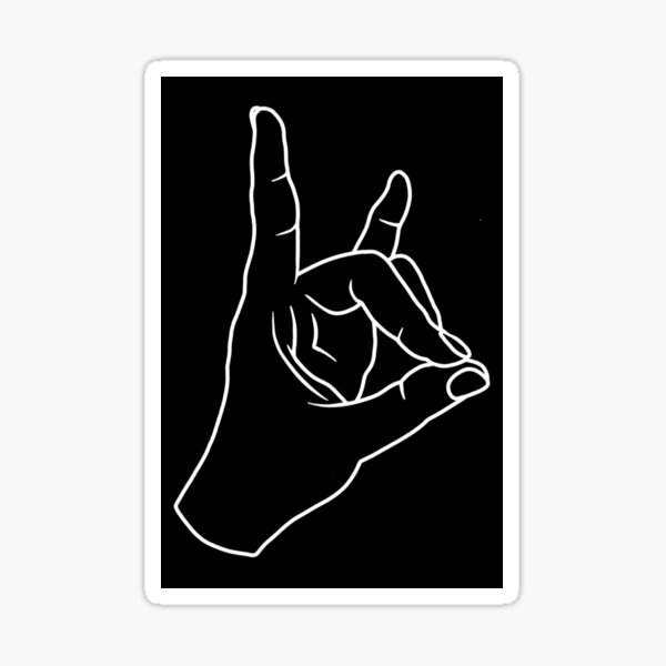 "Pst the Silent fox or Quiet Coyote Hand" Sticker for Sale by irkalla ...