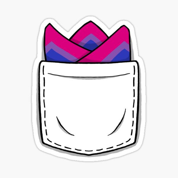 "Bi Pride Triple Crown Fold Fake Pocket Handkerchief" Sticker by ...