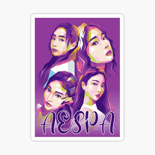 "COLORFUL OF AESPA " Sticker for Sale by bernweber635 | Redbubble