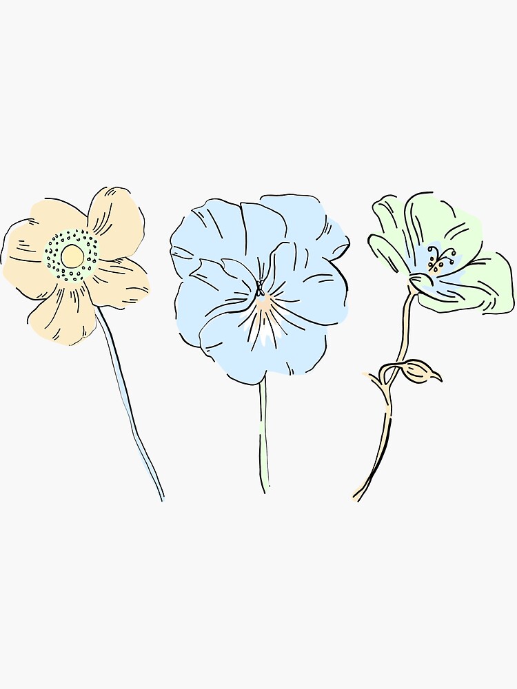 "Unlabeled flag colours floral design " Sticker for Sale by Holly-berry ...