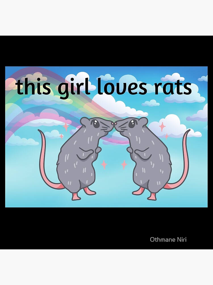 Póster «A esta chica le encantan las ratas Bumper, dos ratas besándose ...