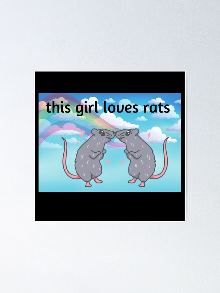 Póster «A esta chica le encantan las ratas Bumper, dos ratas besándose ...