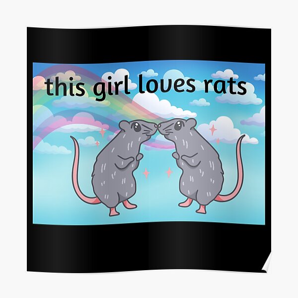 Póster «A esta chica le encantan las ratas Bumper, dos ratas besándose ...