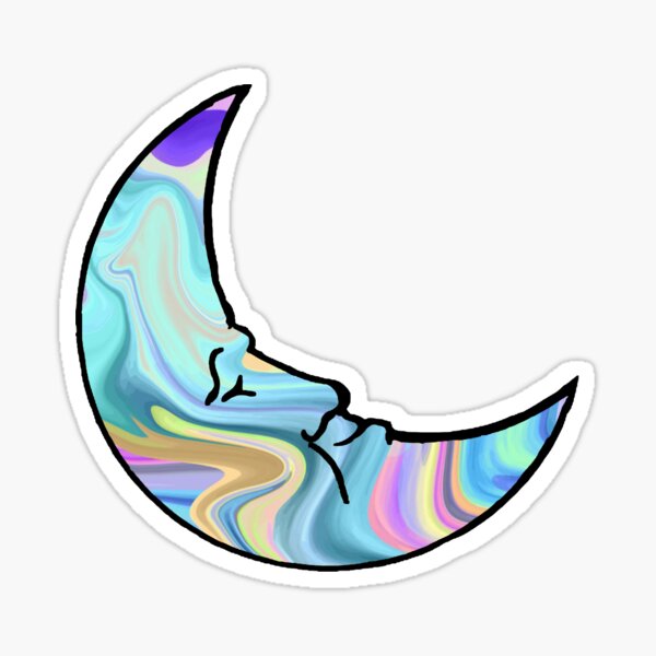 "Holo Moon" Sticker for Sale by Aleksander37 | Redbubble