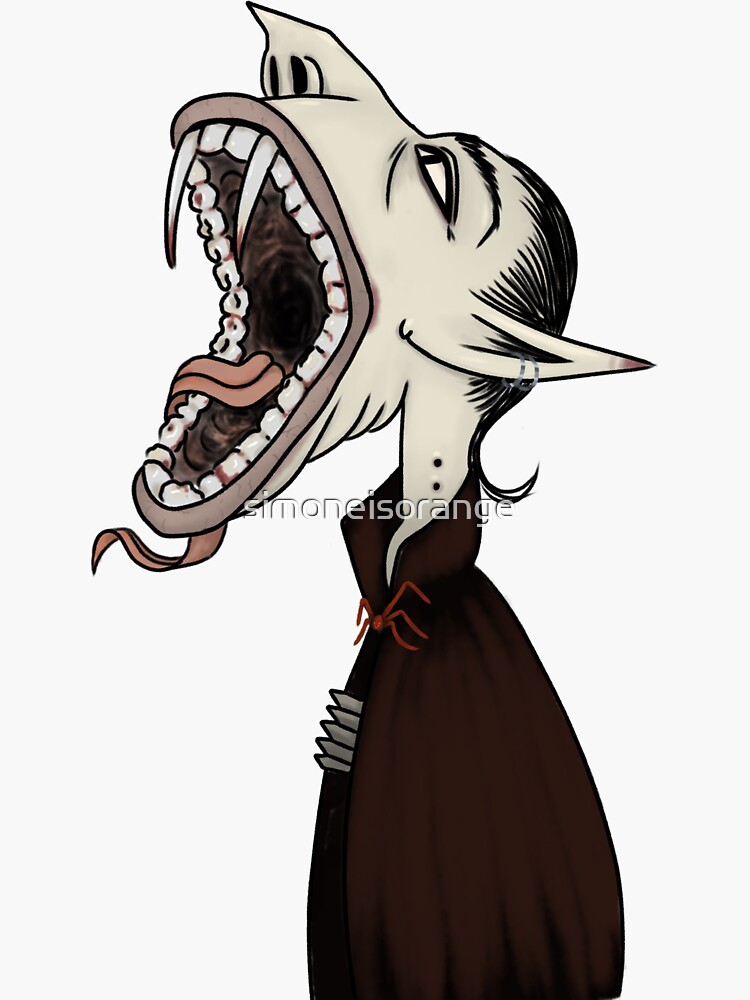 "Famished Vamp" Sticker for Sale by simoneisorange | Redbubble