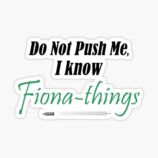 "Fiona Things - Green" Sticker for Sale by Bizb | Redbubble