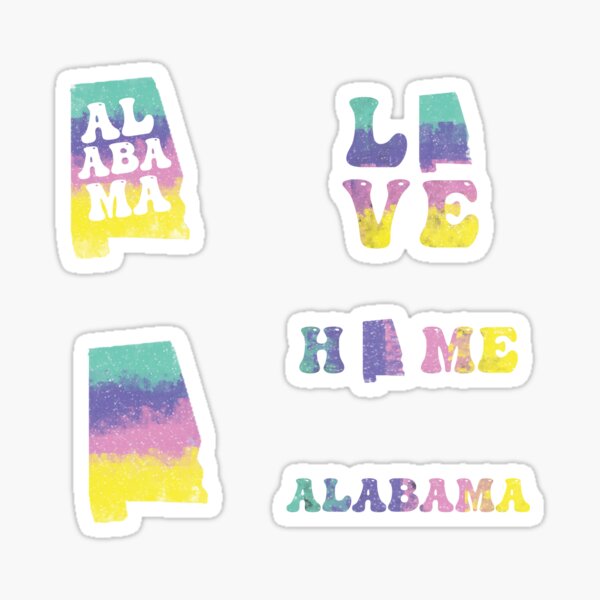 "Alabama Sticker Pack " Sticker for Sale by KaySplashDesign | Redbubble