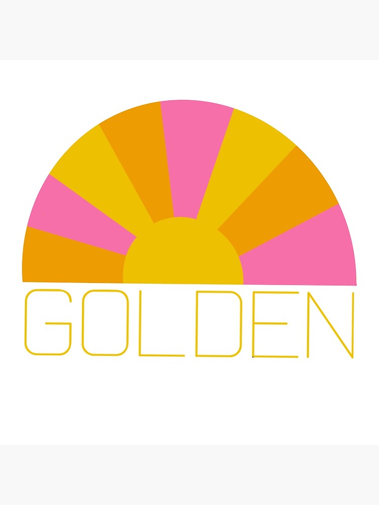 "Golden Harry Styles Sticker " Poster for Sale by katysuer | Redbubble