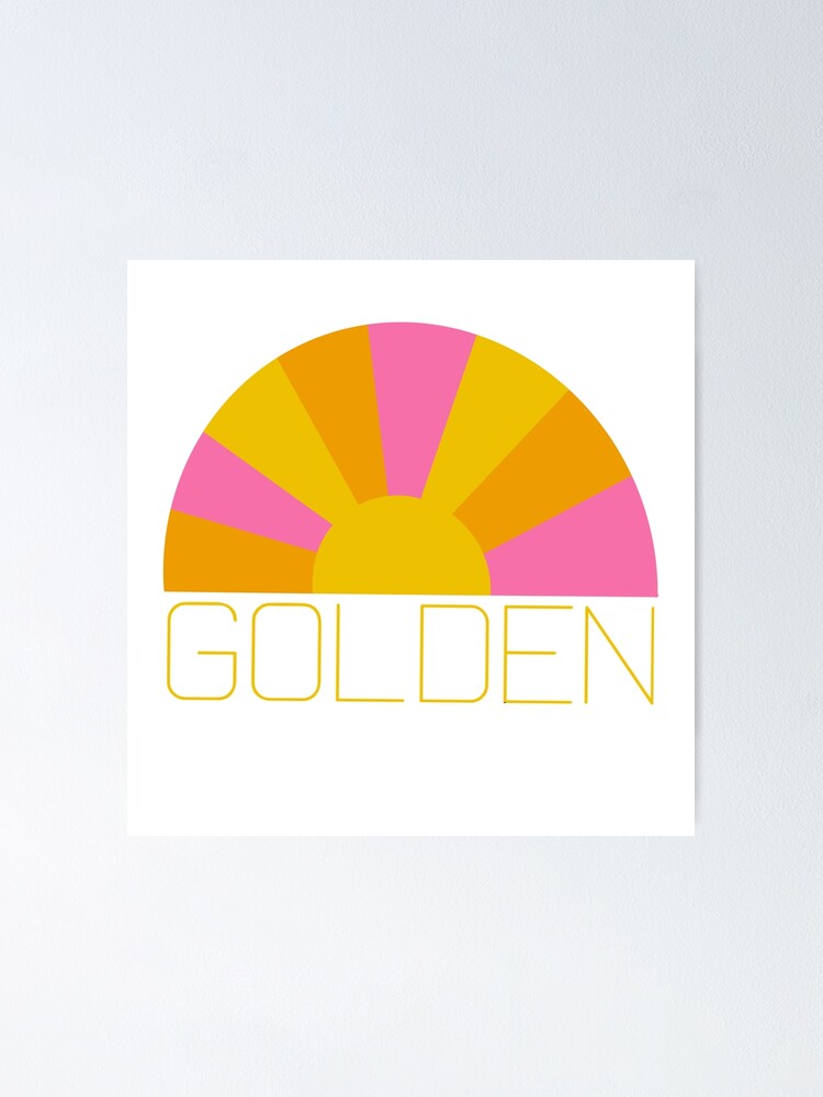 "Golden Harry Styles Sticker " Poster for Sale by katysuer | Redbubble