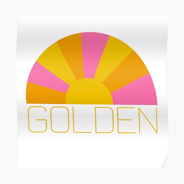 "Golden Harry Styles Sticker " Poster for Sale by katysuer | Redbubble
