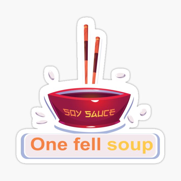 "Soup Stickers with funny word for food" Sticker for Sale by pomsticker ...