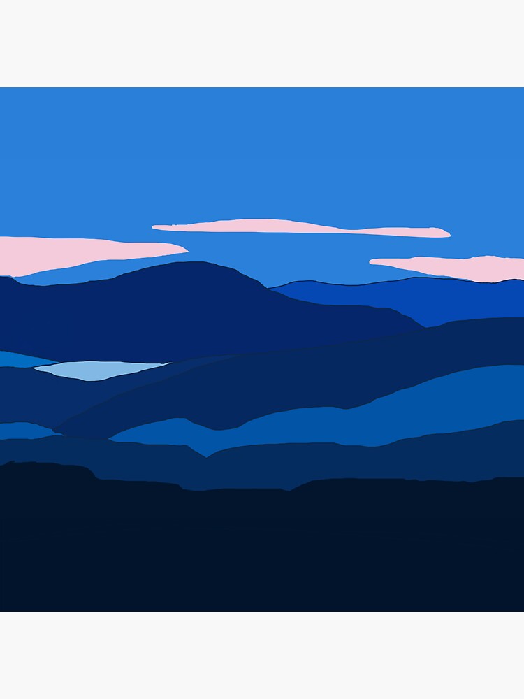 "Blue Ridge Mountains" Sticker for Sale by flowerenee | Redbubble